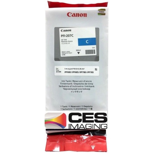 PFI-207C Canon Dye Cyan Ink Tank - 300ml-8790B001AA